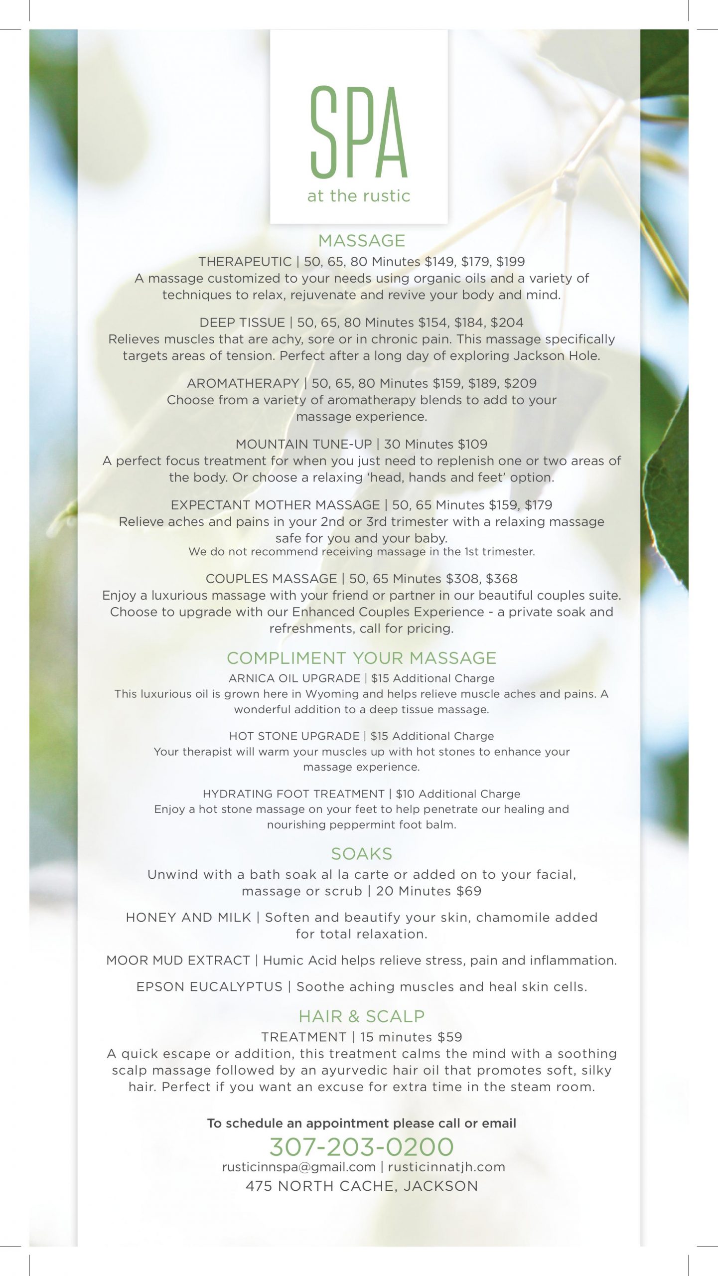 Jackson Hole Spa | Massage | Rustic Inn Creekside Resort & Spa